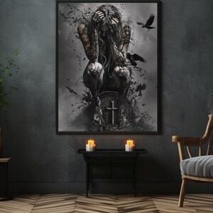 Gothic Grief Emotional Art Print Set Dark Fantasy Digital Download ...