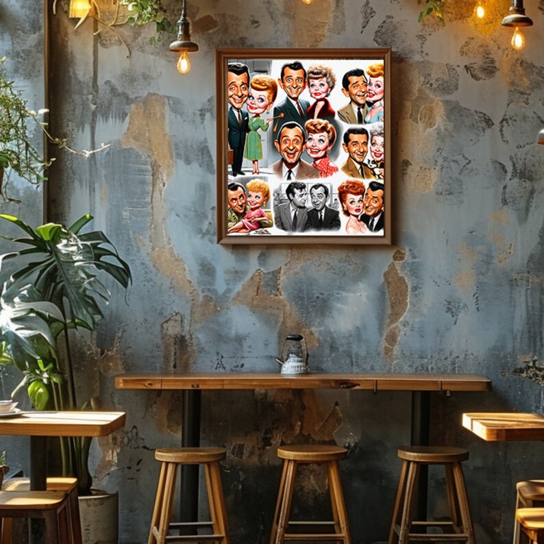Lucille Ball and Desi Arnaz Caricature Art 'I Love Lucy' Dynamic Duo ...