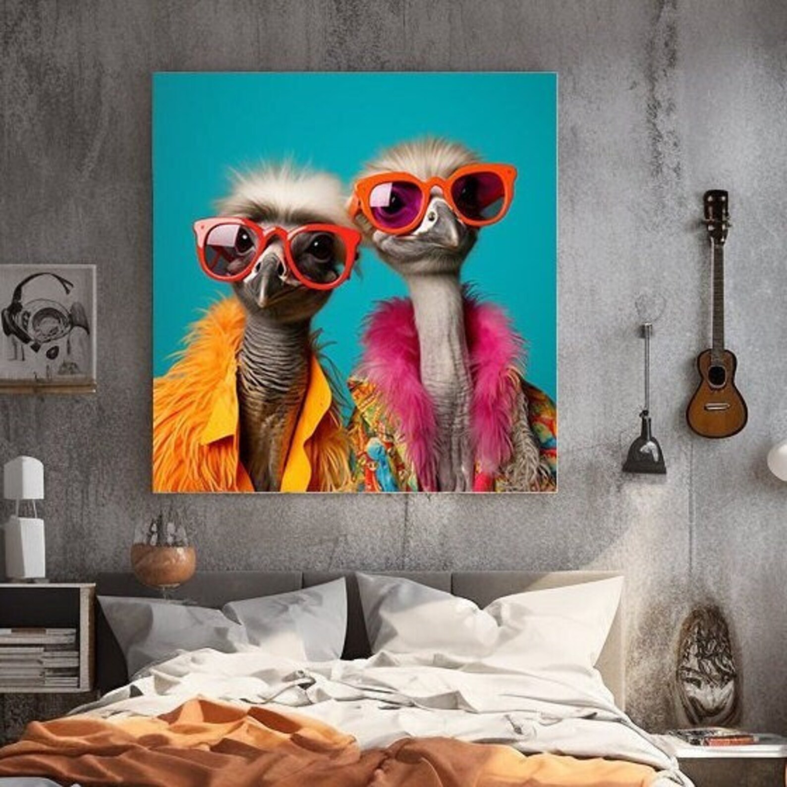 Two Emus Sunglasses Poster | 24x24inch | Adaptable Sizes | Hilarious ...