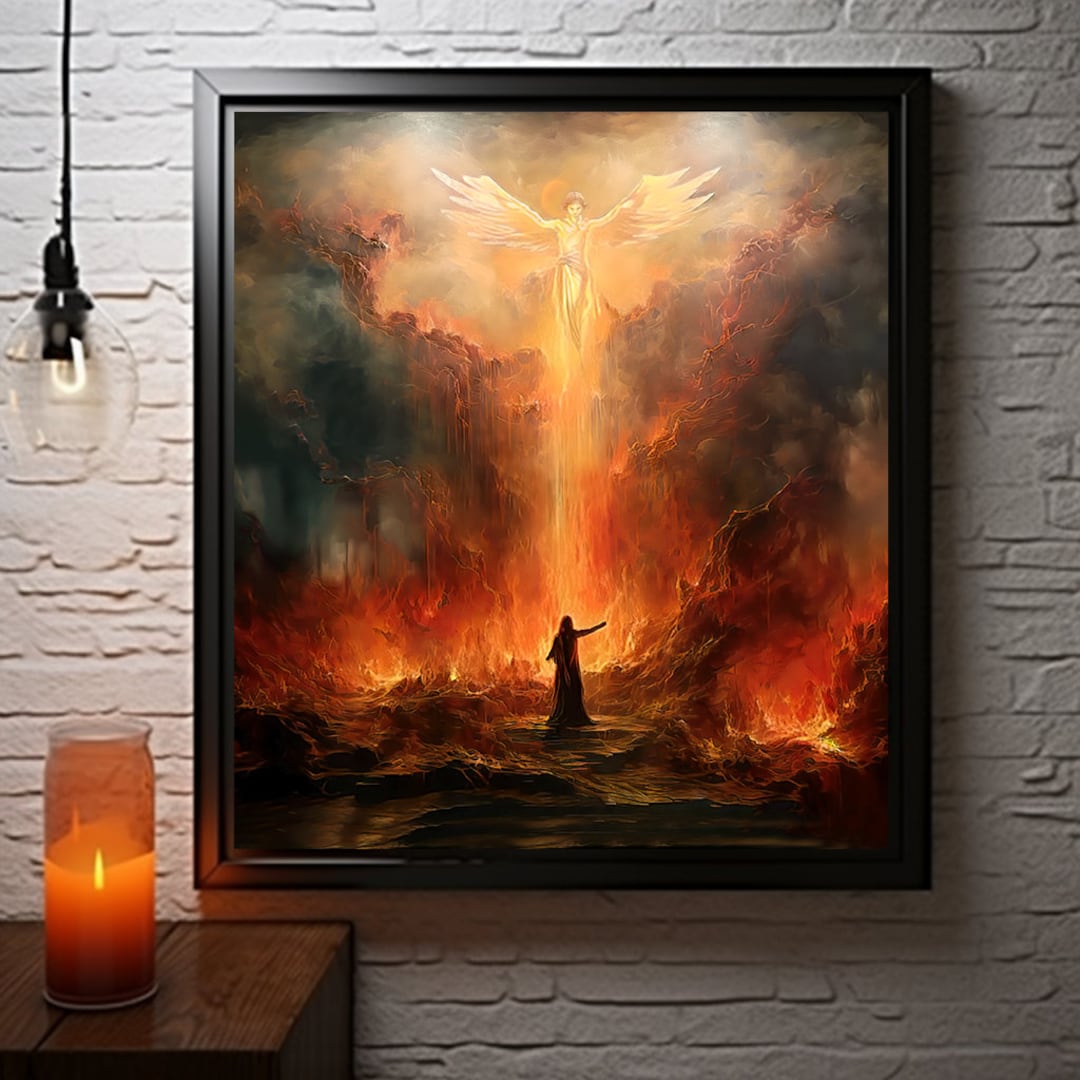 Fallen Angel Art Print: Samantha Keely-inspired Gothic Decor (digital ...