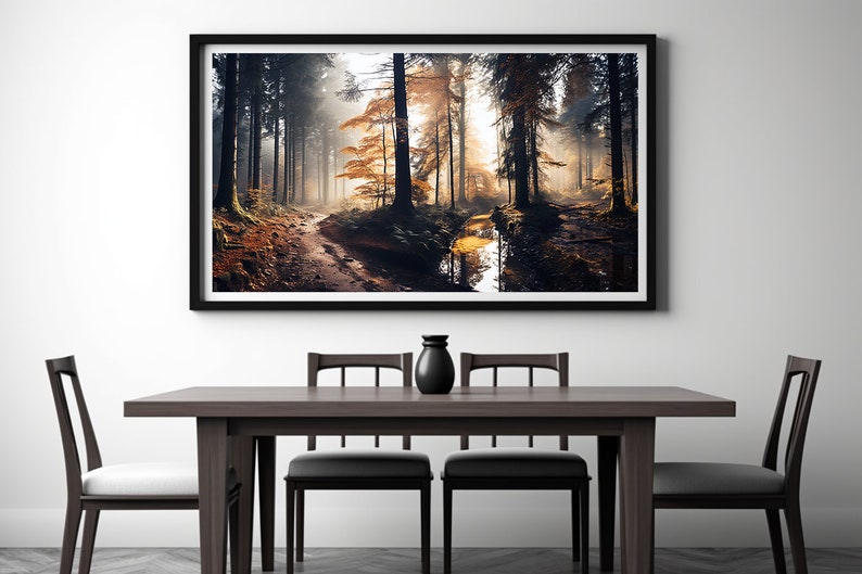 Forest Landscape Digital Print - Rustic, Moody Wall Art, Instant Download, Fall Home Decor ...