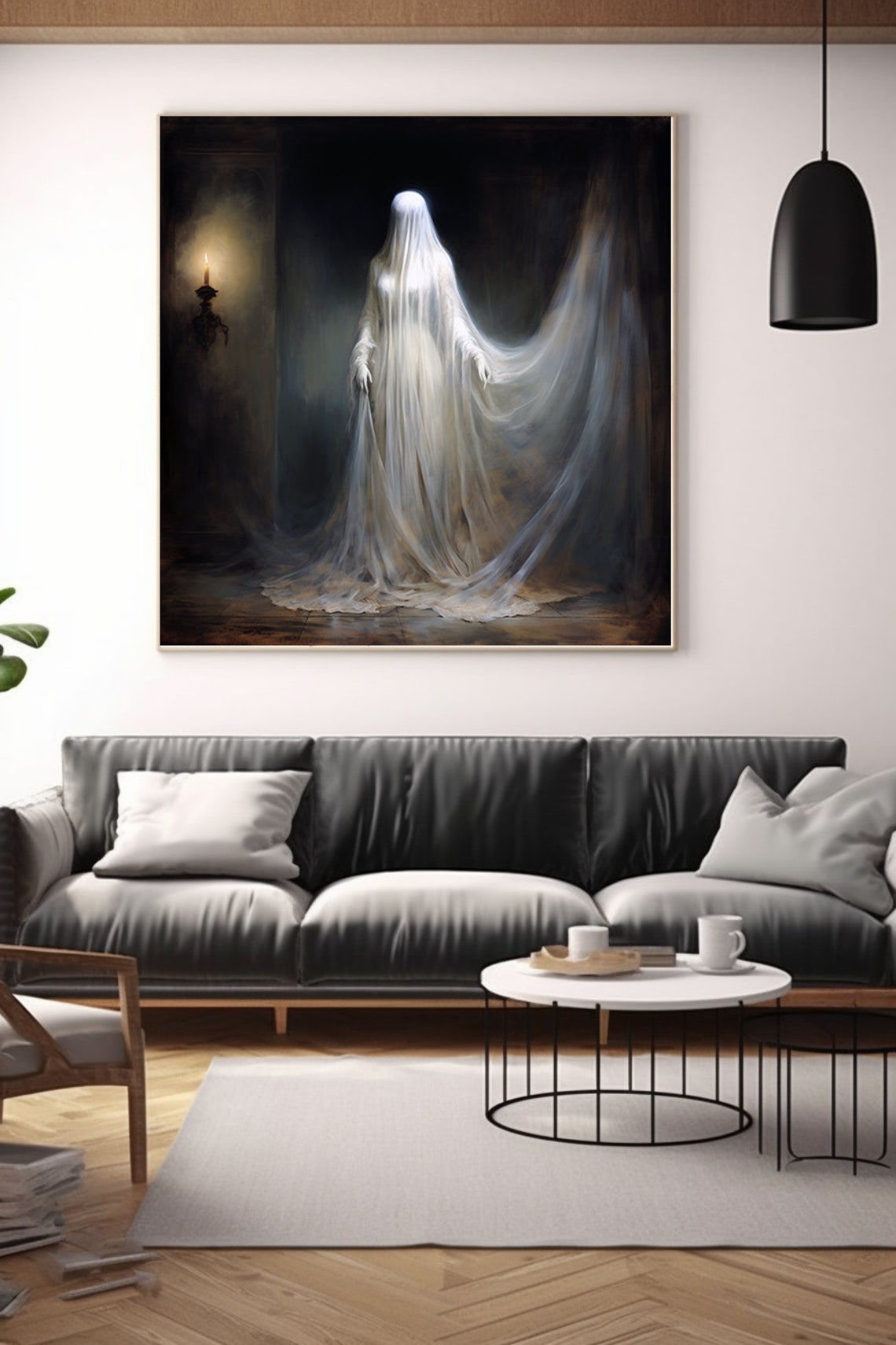 Supernatural Ghostly Haunted Bride Halloween Art, Gothic Wall Art ...