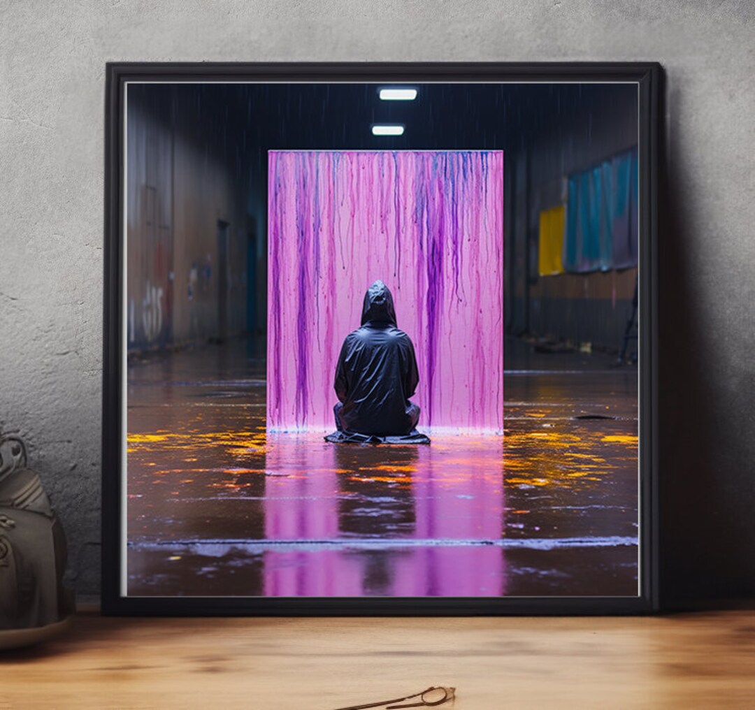 Rain & Purple Reverie: Tesseract-inspired Digital Art, Emotional ...