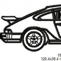 Porsche GT3 Machine Embroidery Pattern Auto Embroidery Design Digital ...