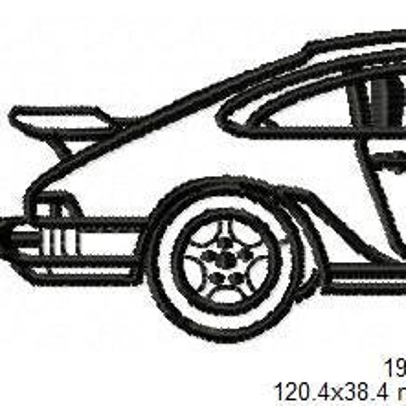 Porsche Embroidery File - Etsy