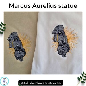 MARCUS AURELIUS Embroidered T-shirt, Roman Emperor Unisex T-shirt ...
