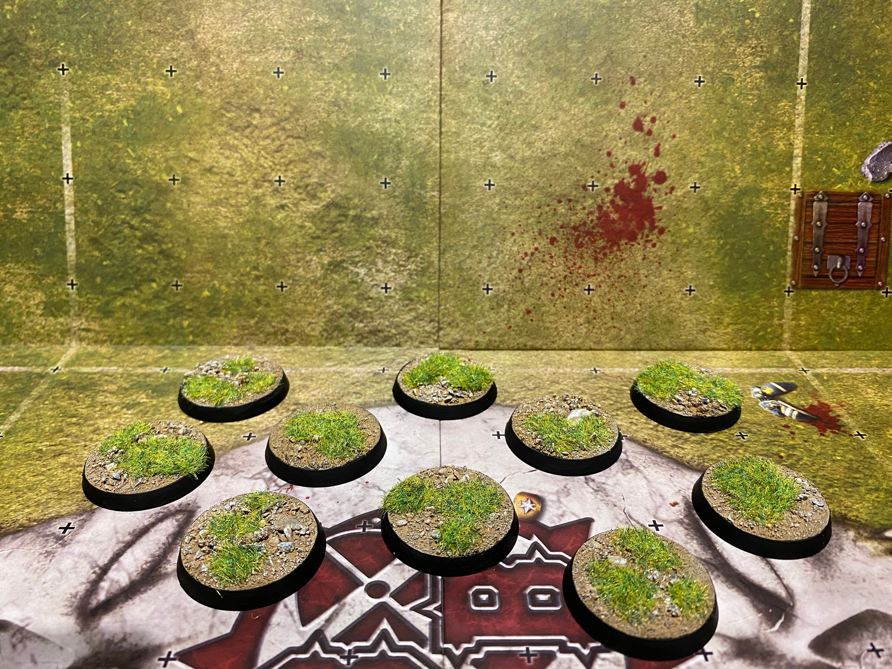 10x32mm Fully Assembled Wargaming Bases Pack, Grassland/sports Field ...