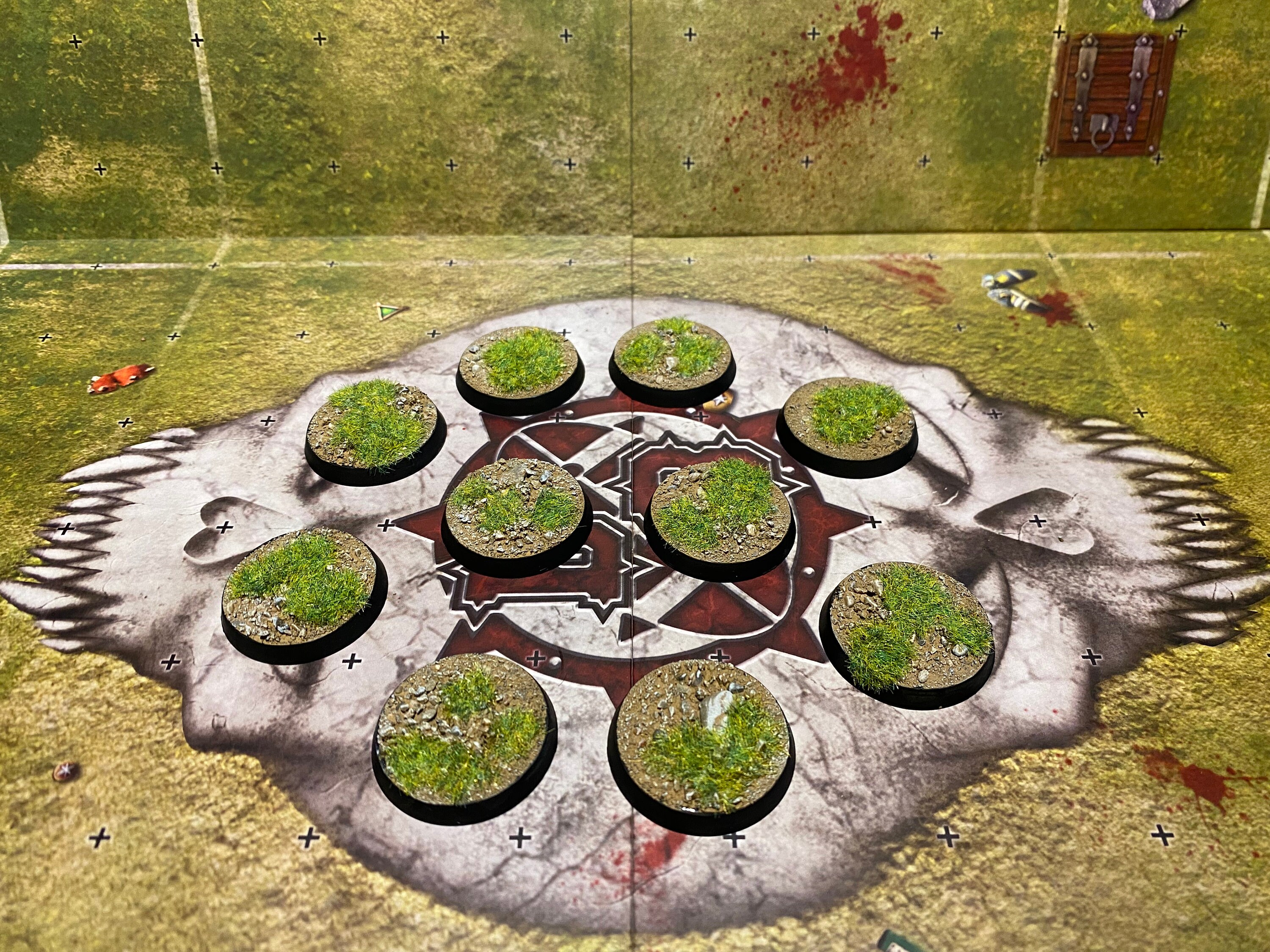 10x32mm Fully Assembled Wargaming Bases Pack, Grassland/sports Field ...