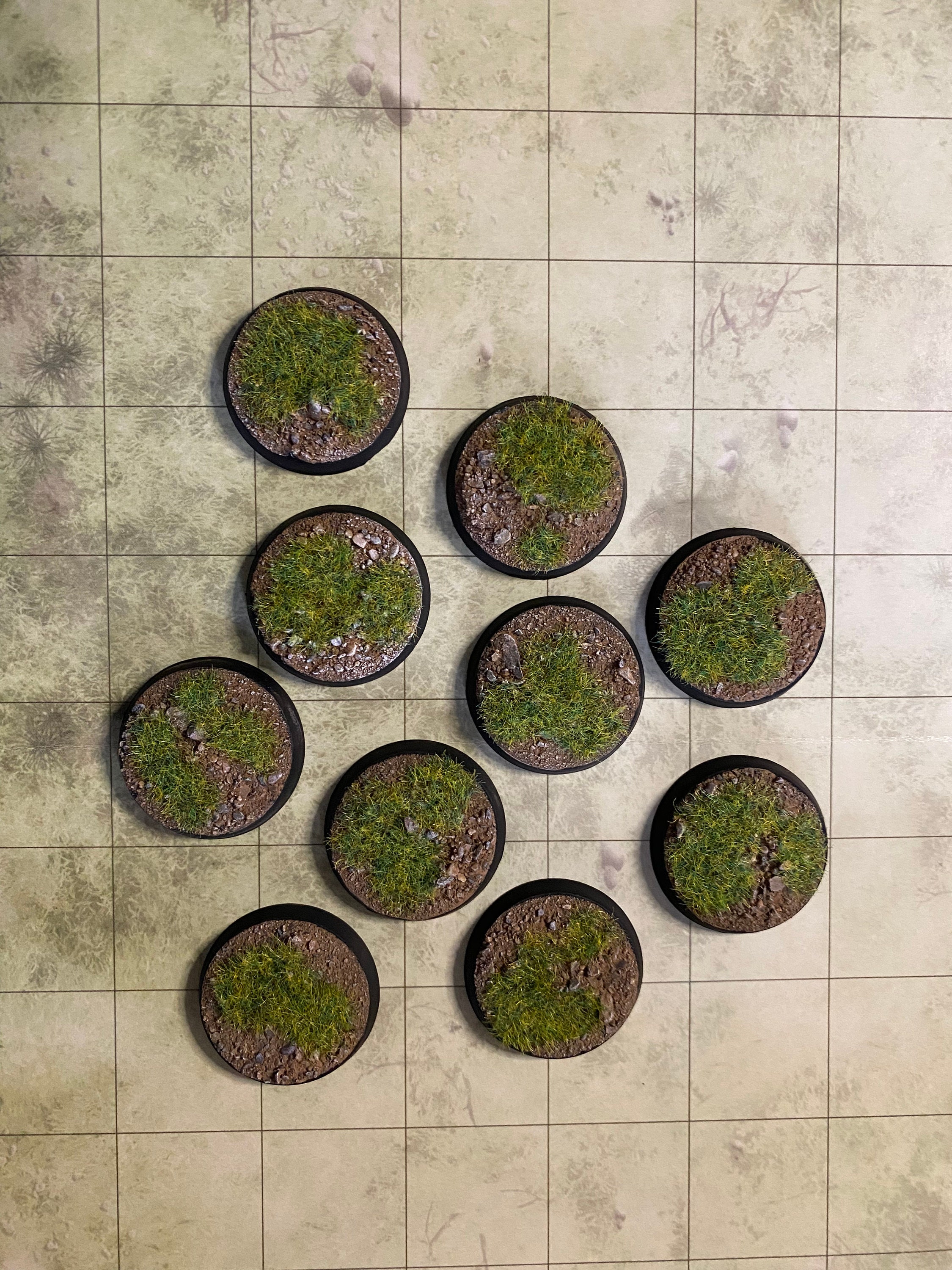 10x32mm Fully Assembled Wargaming Bases Pack, Grassland/sports Field ...