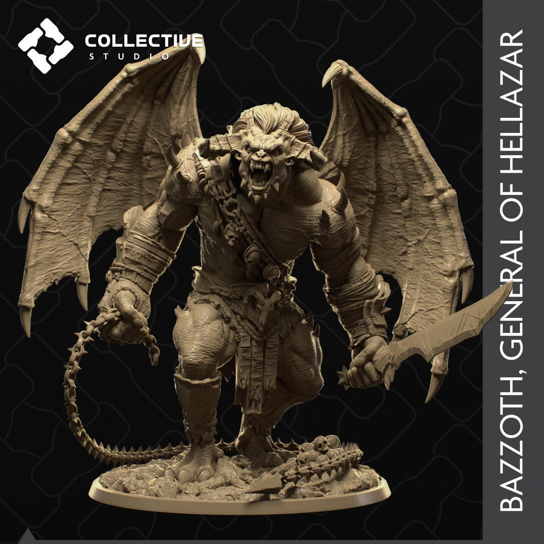 Bazzoth, General of Hellazar Flying Daemon Tabletop / Pathfinder ...