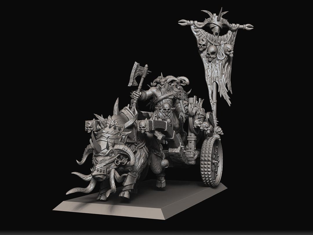 Razortusk Chariot - Raven Twin Miniatures - Tabletop / Pathfinder ...