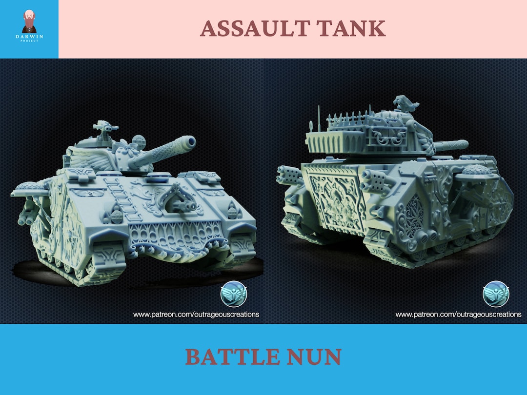 Battle Nun Assault Tank - Tabletop / Pathfinder / Dungeons & Dragons ...
