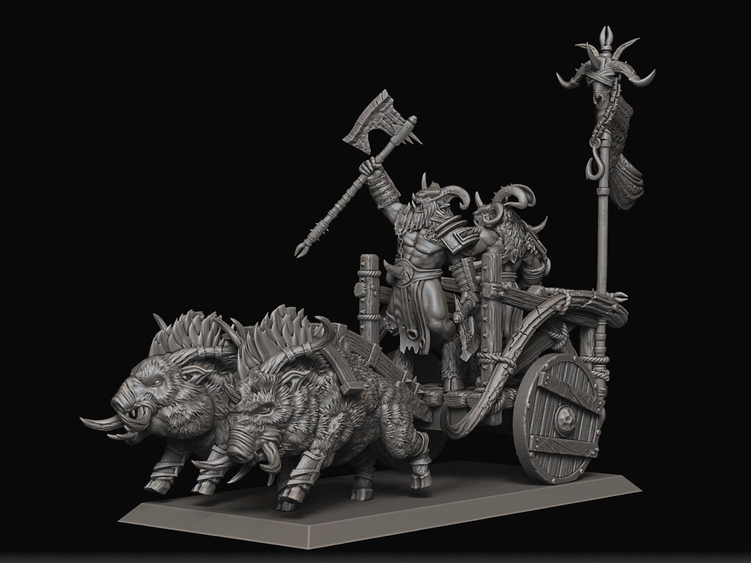 Boars Chariot - Raven Twin Miniatures - Tabletop / Pathfinder ...