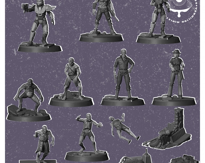 Atomic Unity Post Apocalypse Minis by Vermillion 3D Printed Wargaming Proxies - Etsy