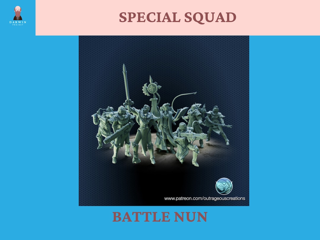 Special Battle Nun Squad Tabletop / Pathfinder / Dungeons & Dragons Dnd ...