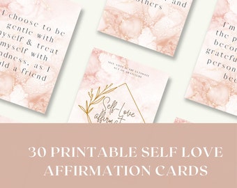 30 Digital Gratitude Affirmation Cards, Positive Affirmations Deck ...