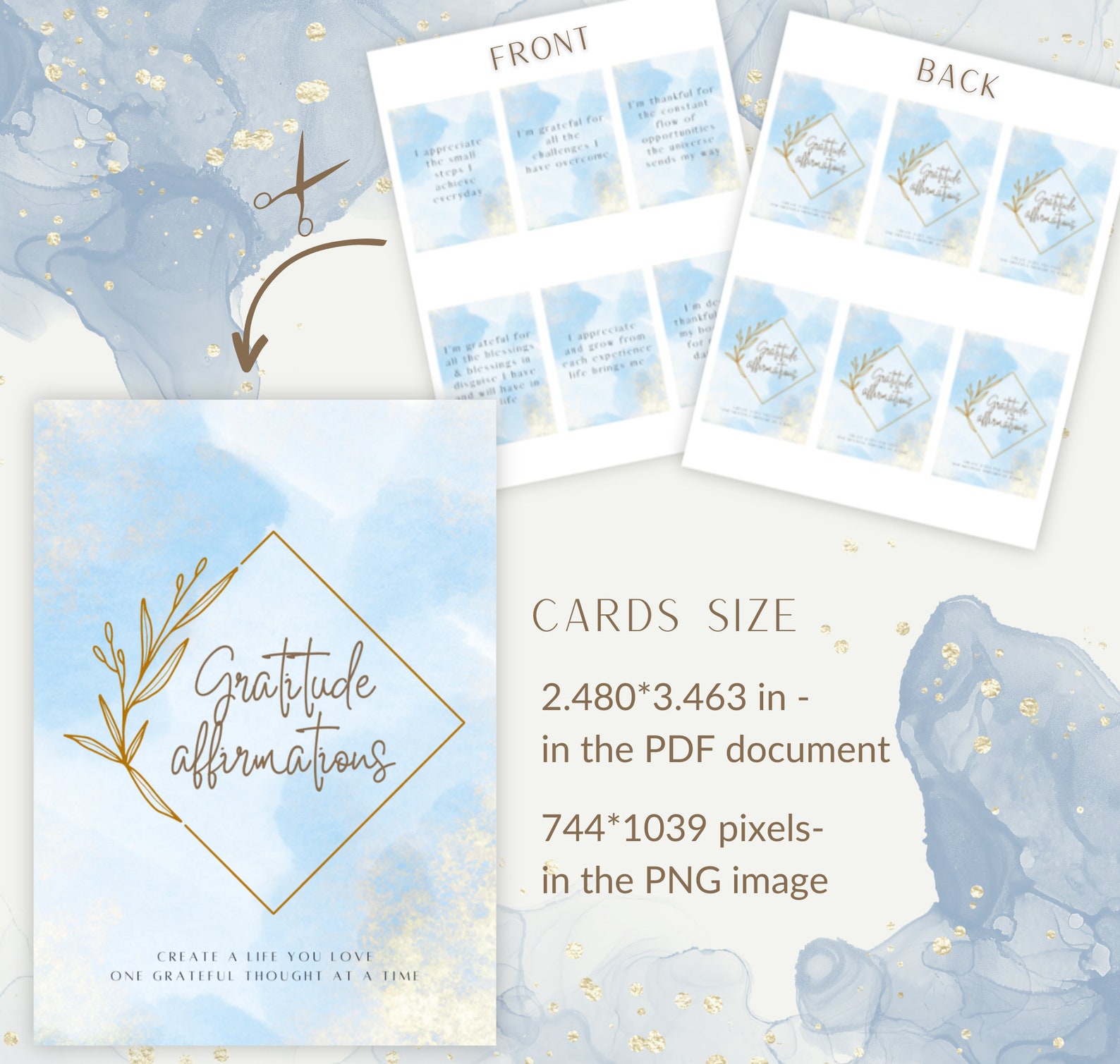 30 Digital Gratitude Affirmation Cards Positive Affirmations - Etsy