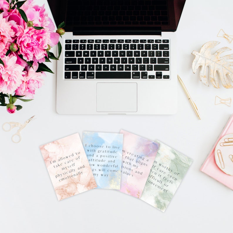 120 Digital Affirmation Cards Bundle, Gratitude, Self Care, Self Love ...