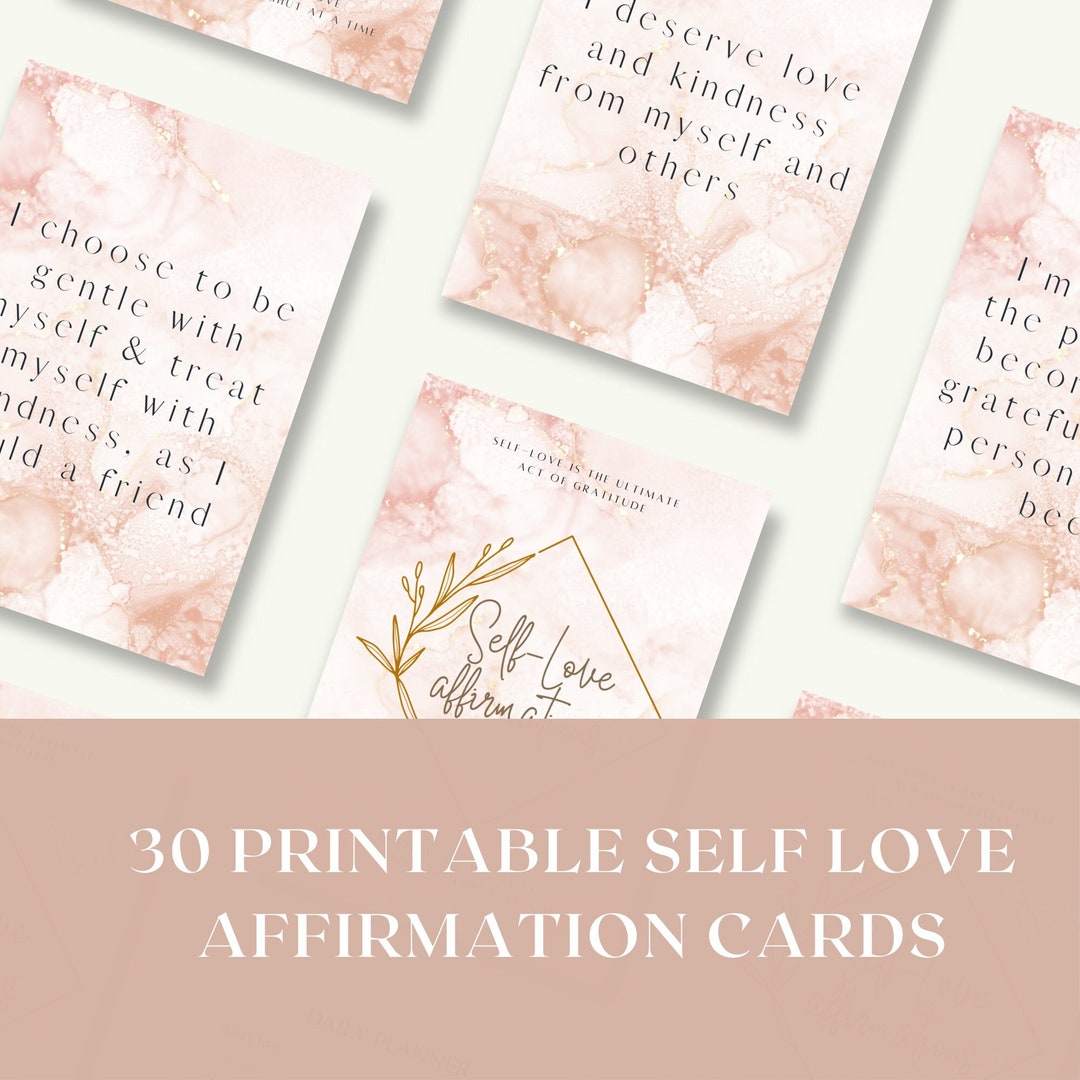 30 Digital Self Love Affirmation Cards, Positive Affirmations Deck ...