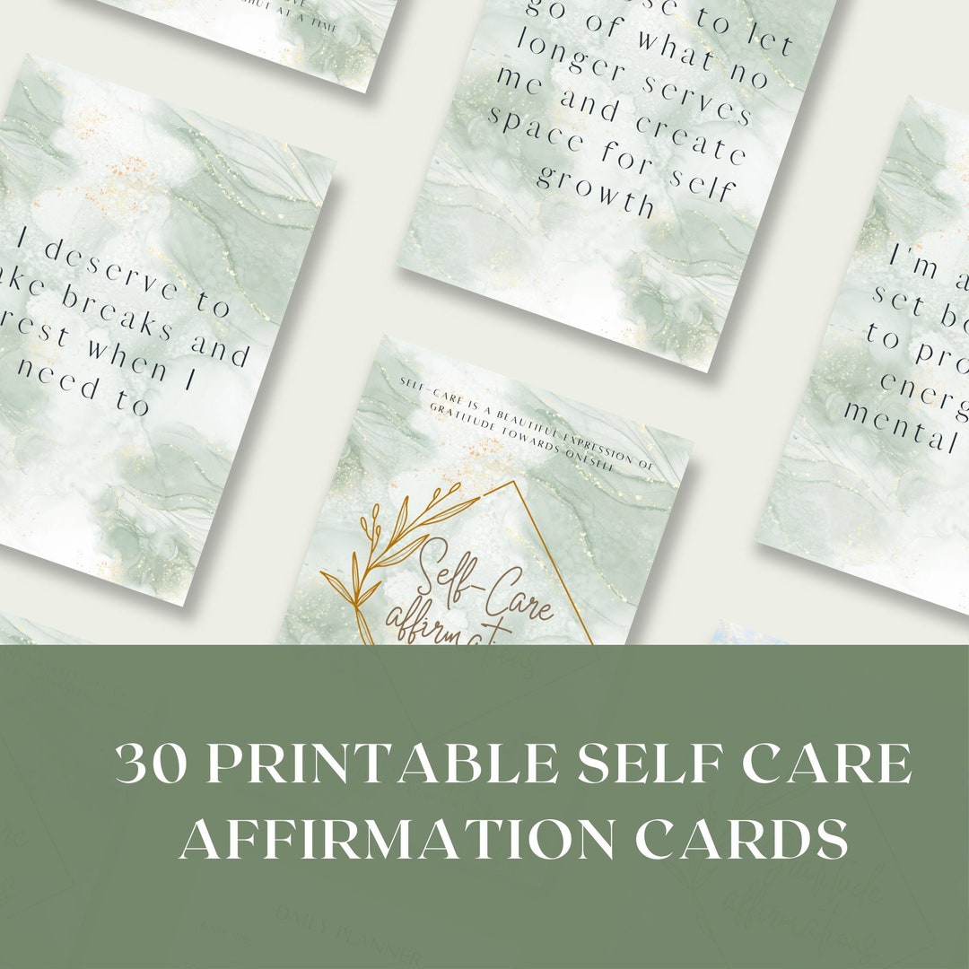 30 Digital Self Care Affirmation Cards, Positive Affirmations Deck ...