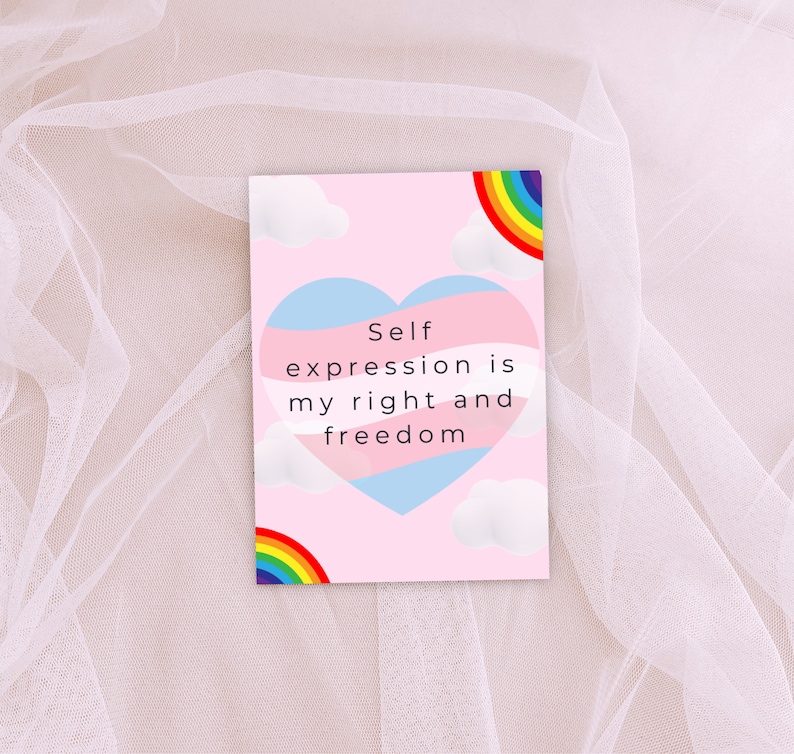 30 Digital Trans Affirmation Cards, Gender Affirmations Deck, LGBTQ+ ...