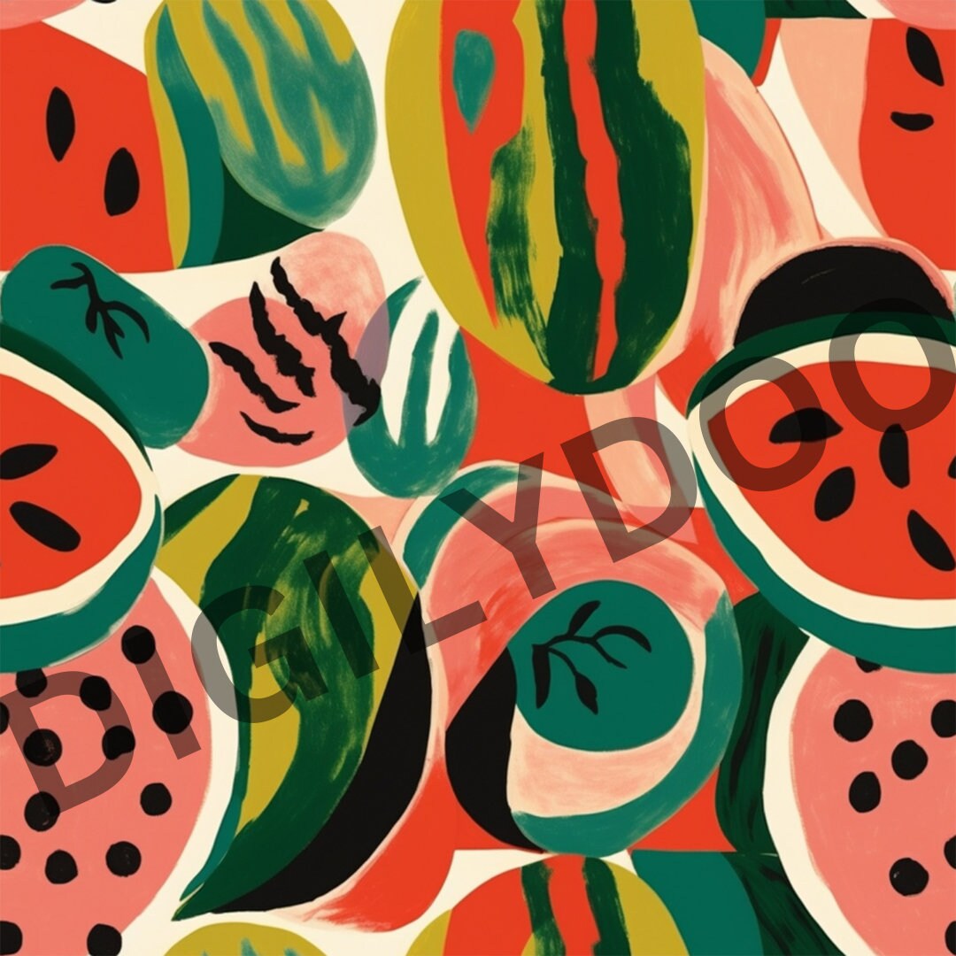 Fruits Digital Paper, Fruits Seamless Pattern, Fruit Prints, Fruit ...