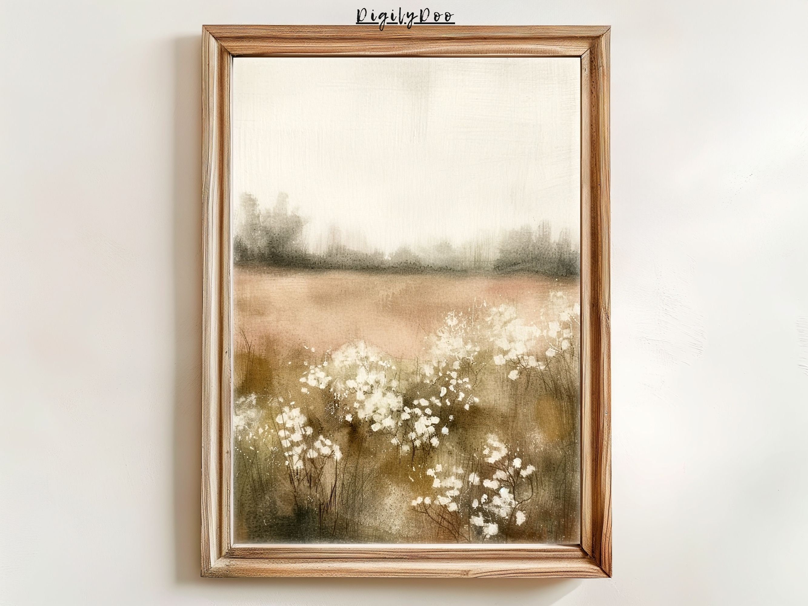 Spring Landscape Art Print, Printable Watercolour Painting, Vertical ...