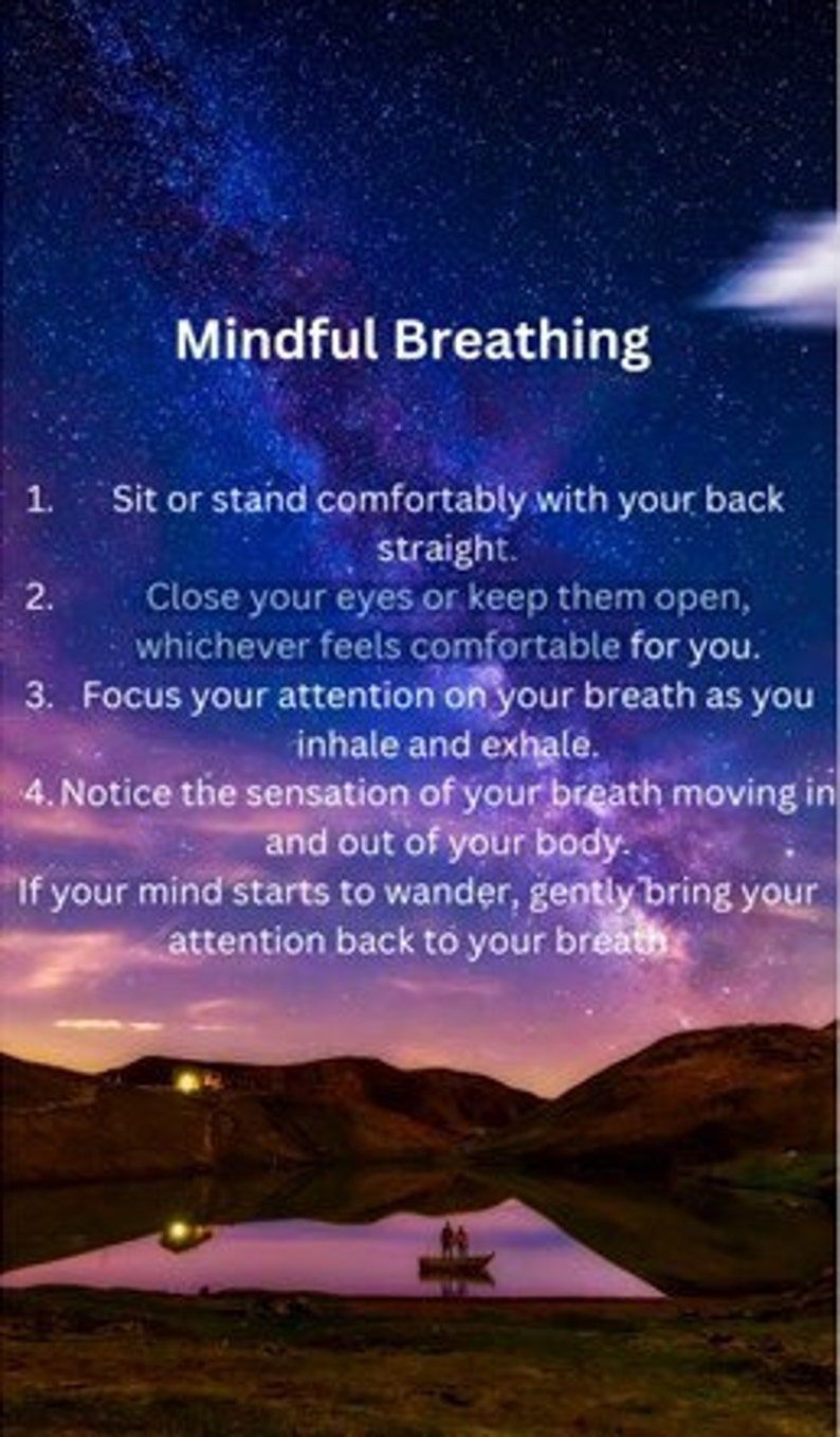 Digital Mindfulness Flashcards for Stress Relief, Self-care, and Well ...