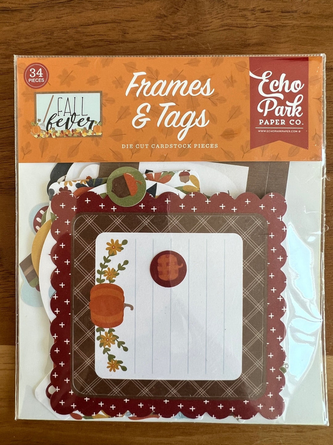 Echo Park Fall Fever Frames & Tags Cardstock Ephemera - Etsy