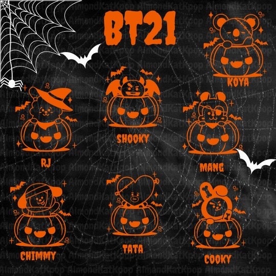 BT21 Halloween Vinyl Decal BTS Bangtan Bous You Choose - Etsy