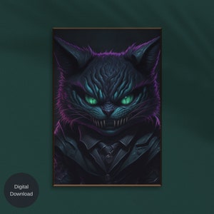Evil Cheshire Cat AI Art Digital Download Instant Printable - Etsy