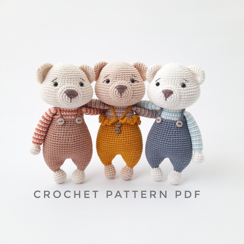 Crochet Bear Pattern: Amigurumi Animal Toy (PDF) - Etsy