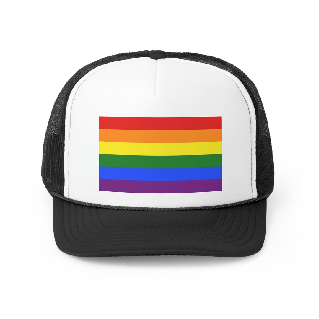 Rainbow Flag Trucker Hat: Show Your Pride - Etsy