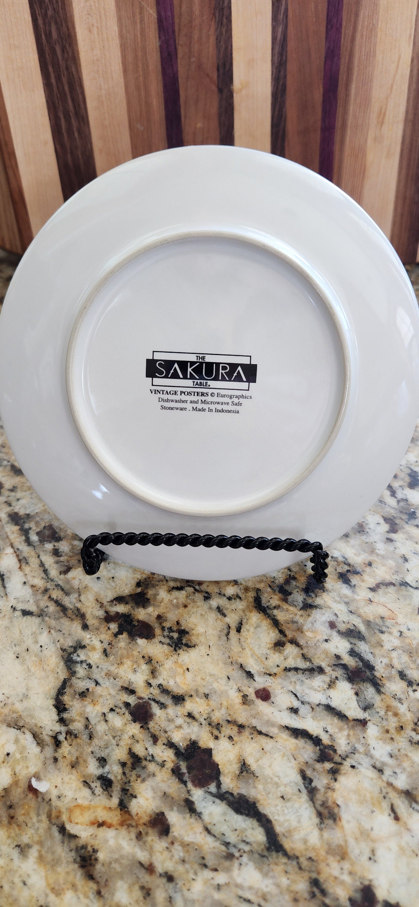 Plates Set of Two SAKURA Table Vintage Posters Burographies - Etsy