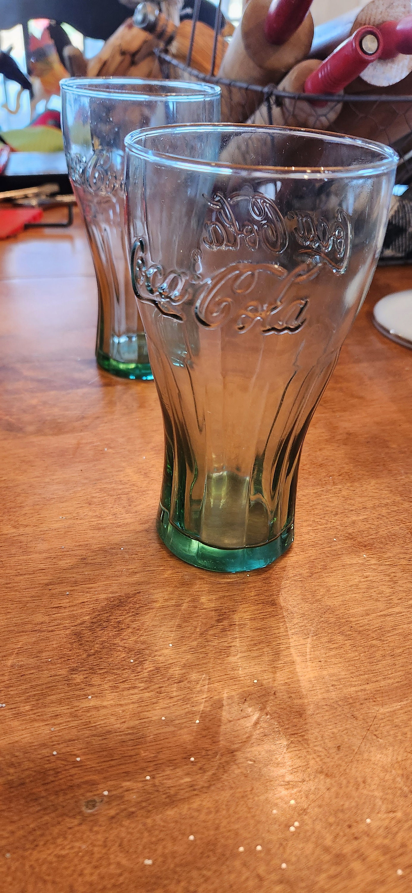 Glasses, Coca Cola Drinking Glasses Set of 2 Clear 6 Inches Tall - Etsy