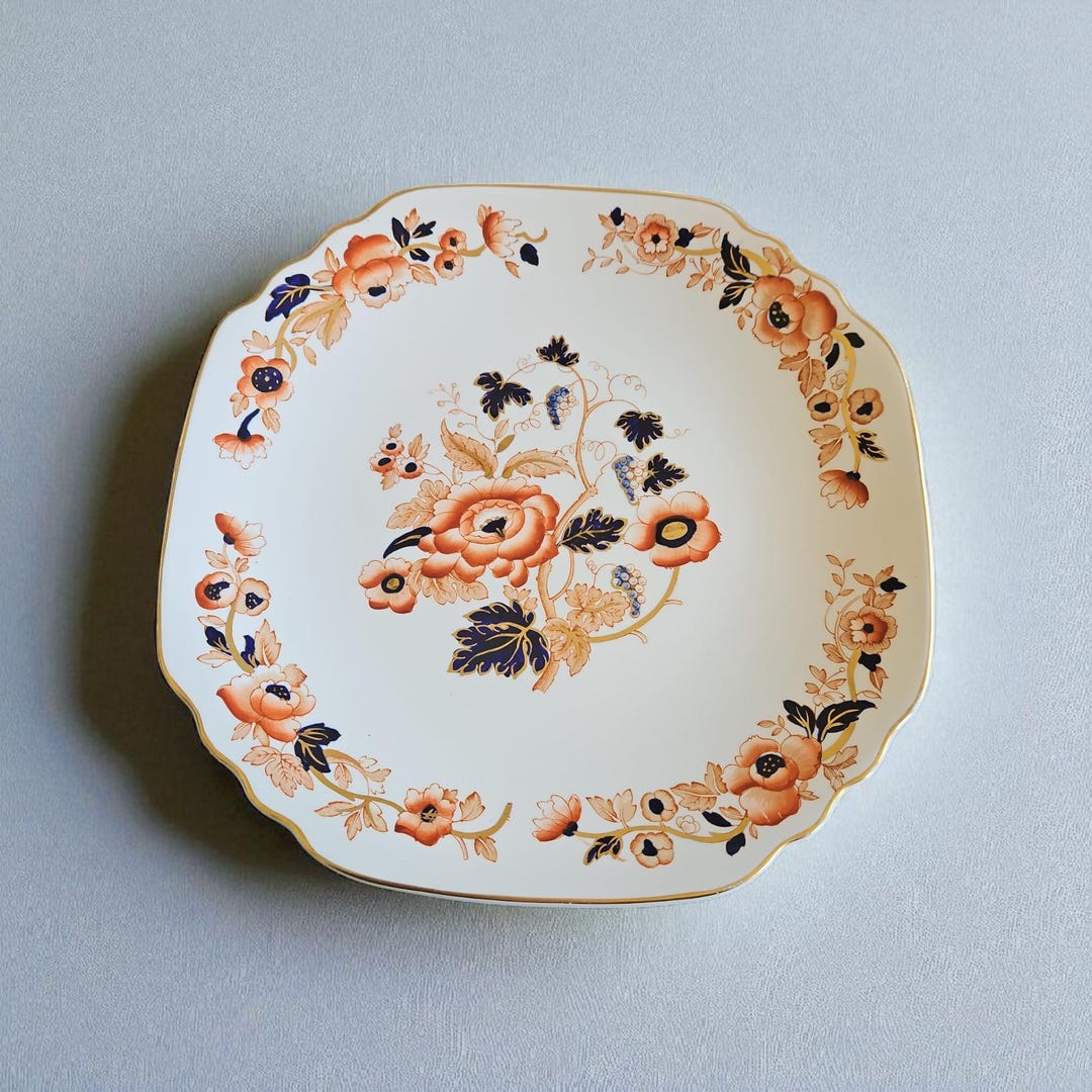 Windermere Wedgwood Blue & White Transferware Bowl, Floral Design (7 ...