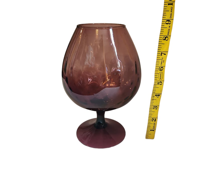Empoli Italian Glass Brandy Snifter Plum Purple Amethyst, Large Wine ...