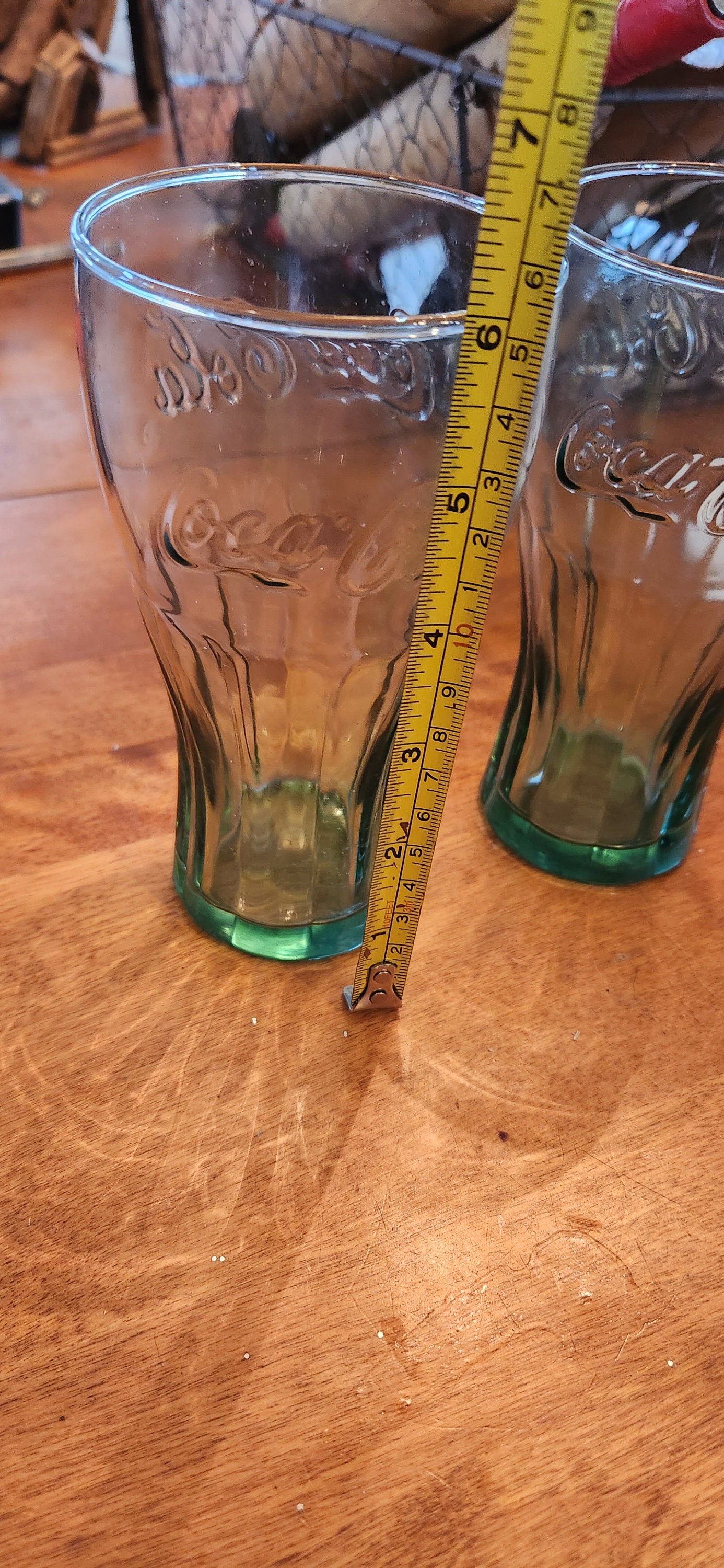 Glasses, Coca Cola Drinking Glasses Set of 2 Clear 6 Inches Tall - Etsy