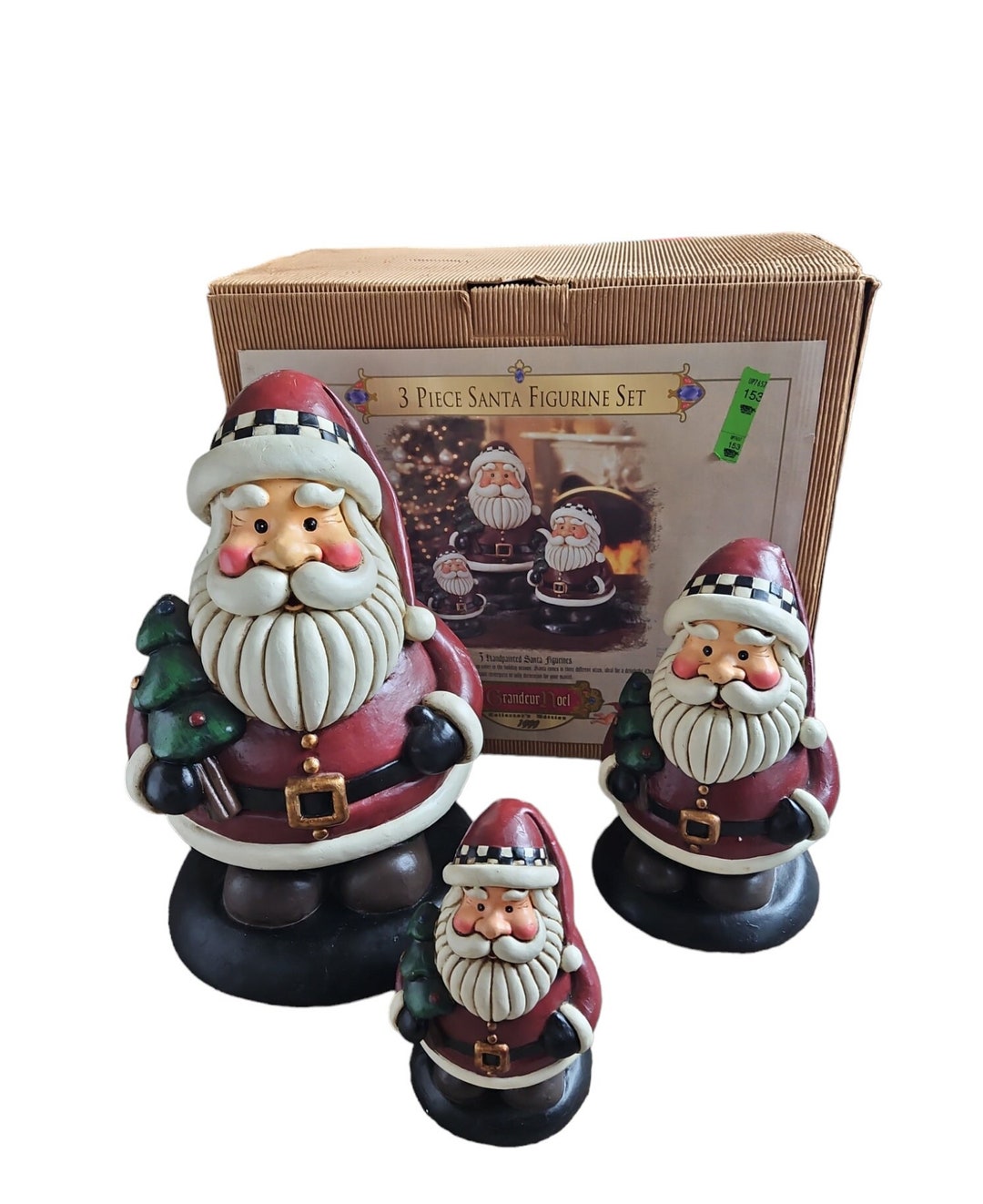Grandeur Noel Collector's Series Vintage Christmas 3 Piece Santa ...