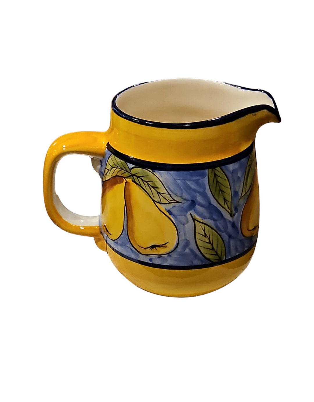 Vintage Ceramica Yapacunchi Ecuador Pitcher, Hand Painted Pears - Etsy