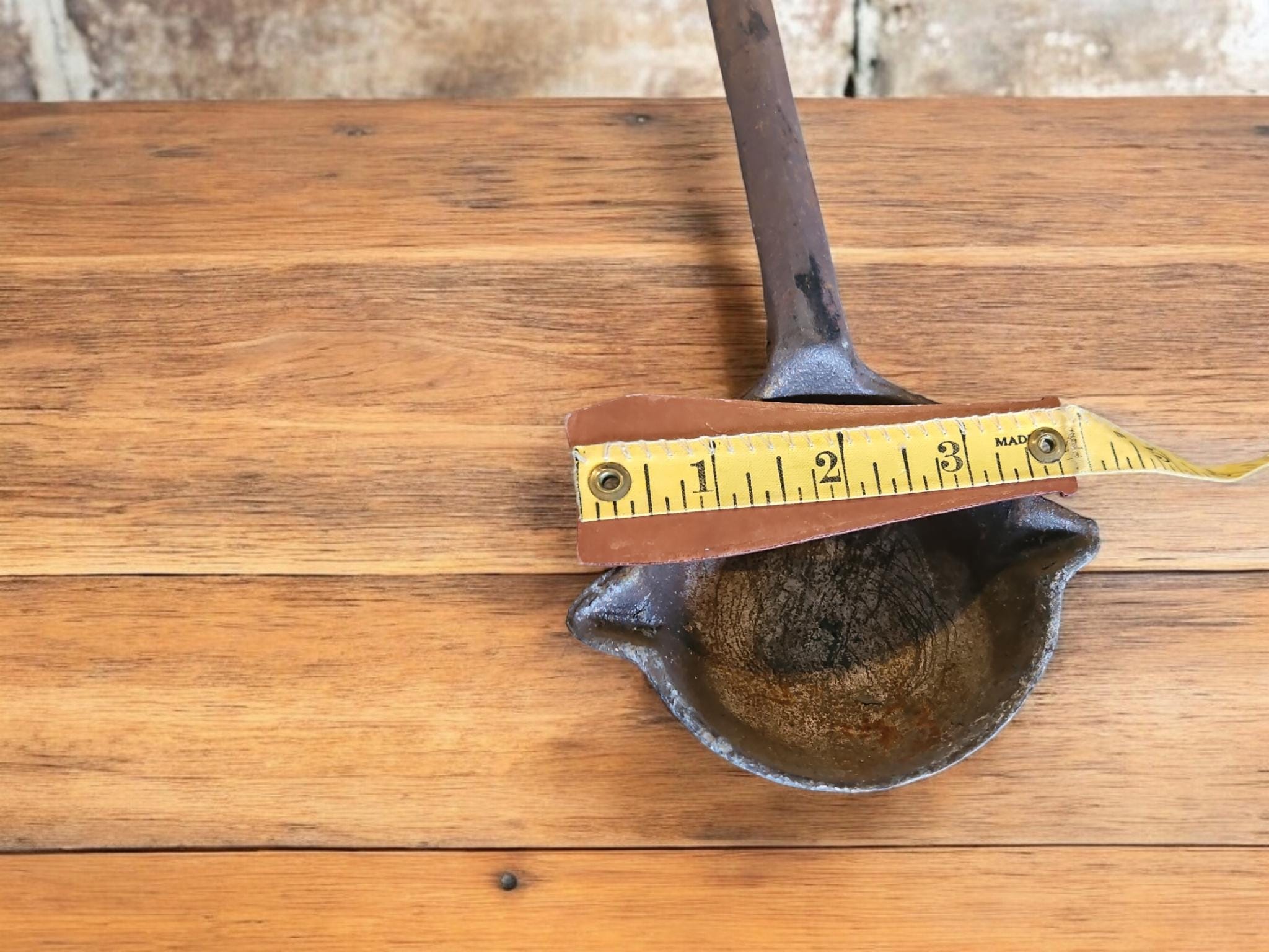 Antique Cast Iron Smelting Ladle Farmhouse Primitive Kitchen Double ...