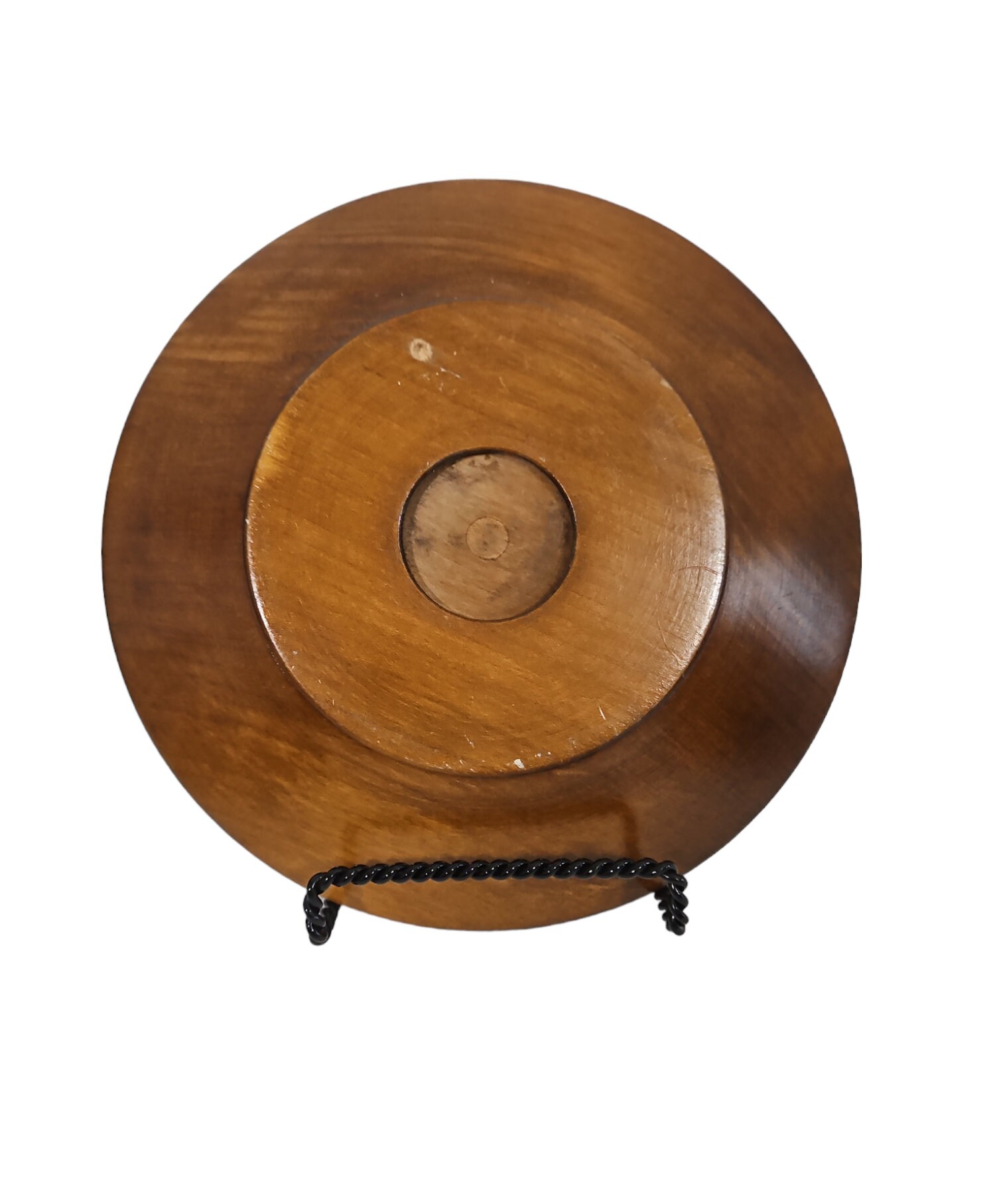 Wooden, Small Carved Wooden Plate With Metal Inlays - Etsy