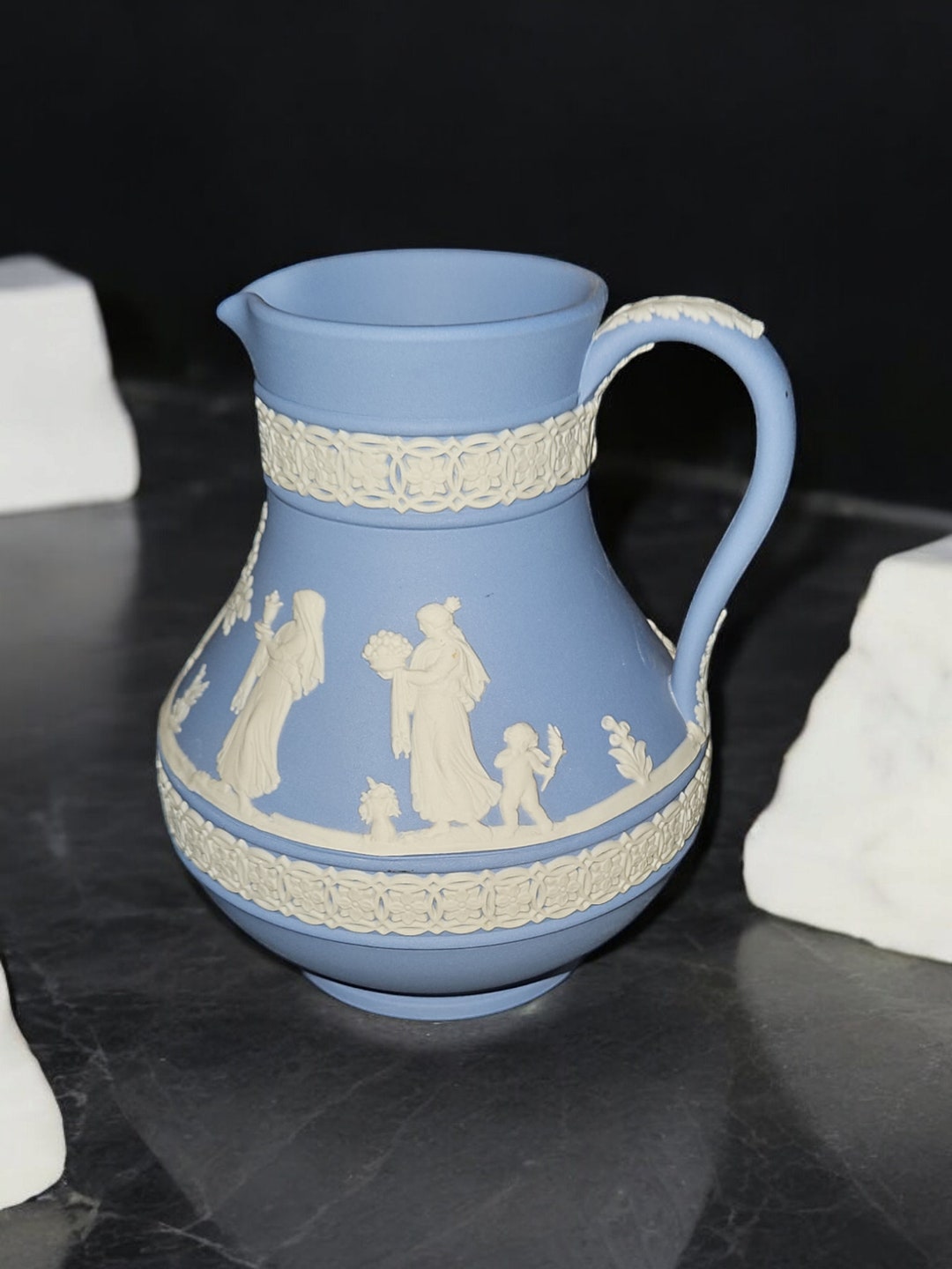 Wedgwood Jasperware Vintage Light Blue Jug Wedgewood, Blue and White ...