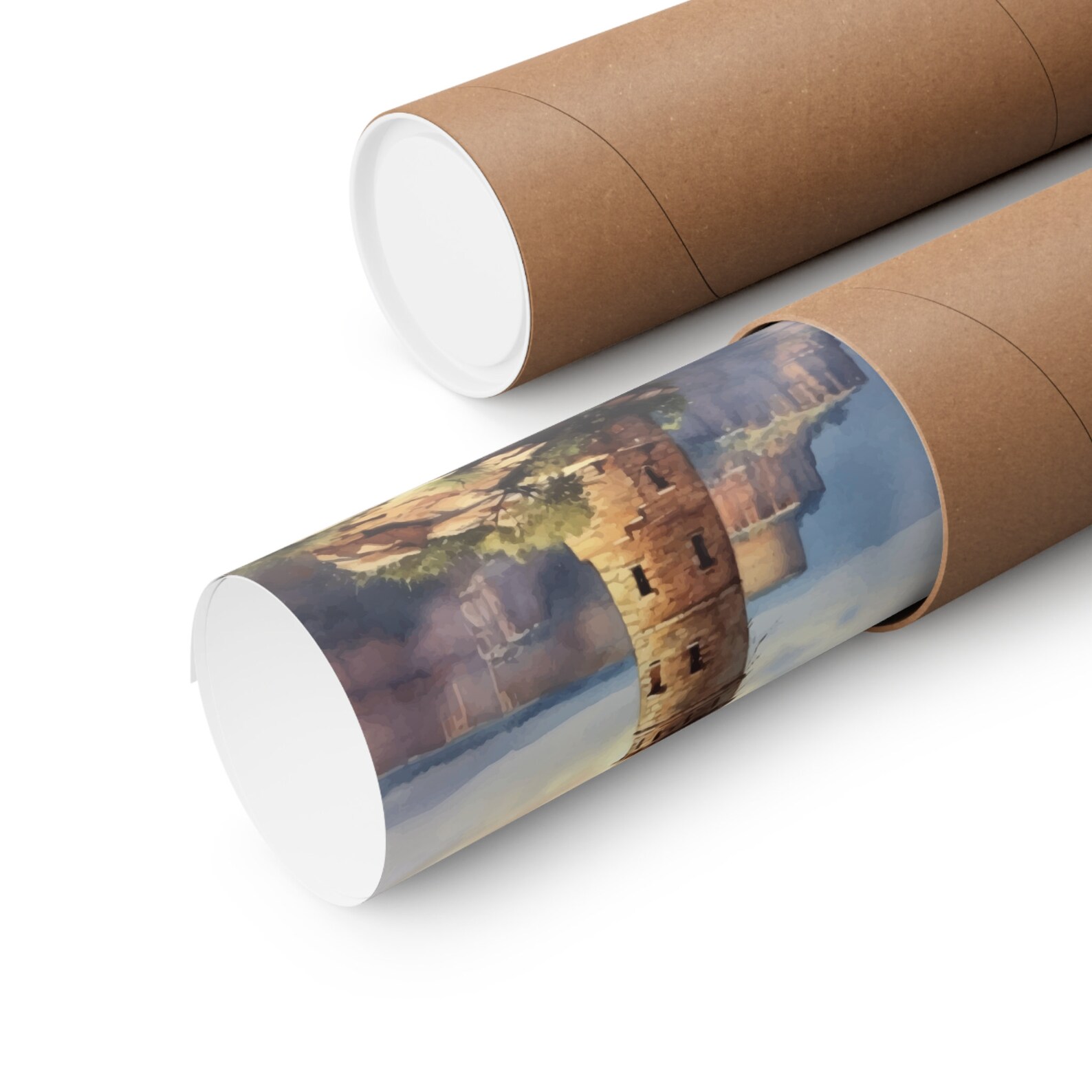 Desert View Watch Tower Grand Canyon View Scene Water Color Painting ...