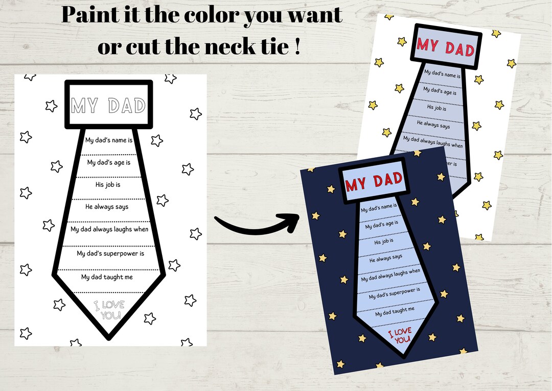 Father's Day Printable All About My Dad Father's Day - Etsy
