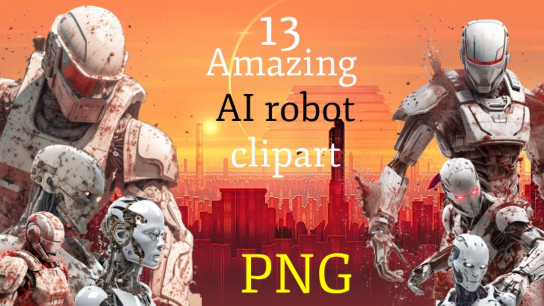 13 Amazing AI Robot Clipart, HIGH QUALITY Png - Etsy