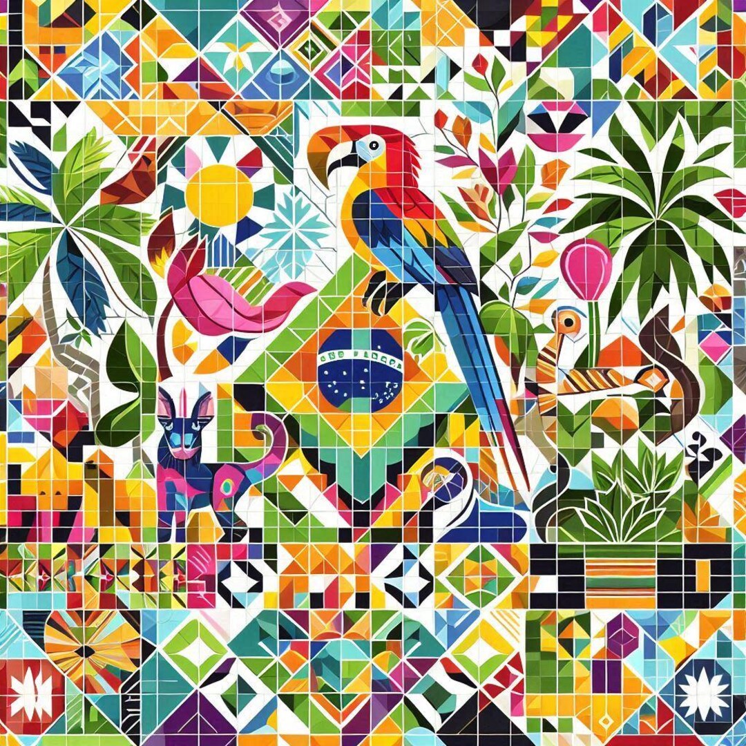 Traditional Brazilian Pattern a Vibrant and Colorful Design Inspired by ...