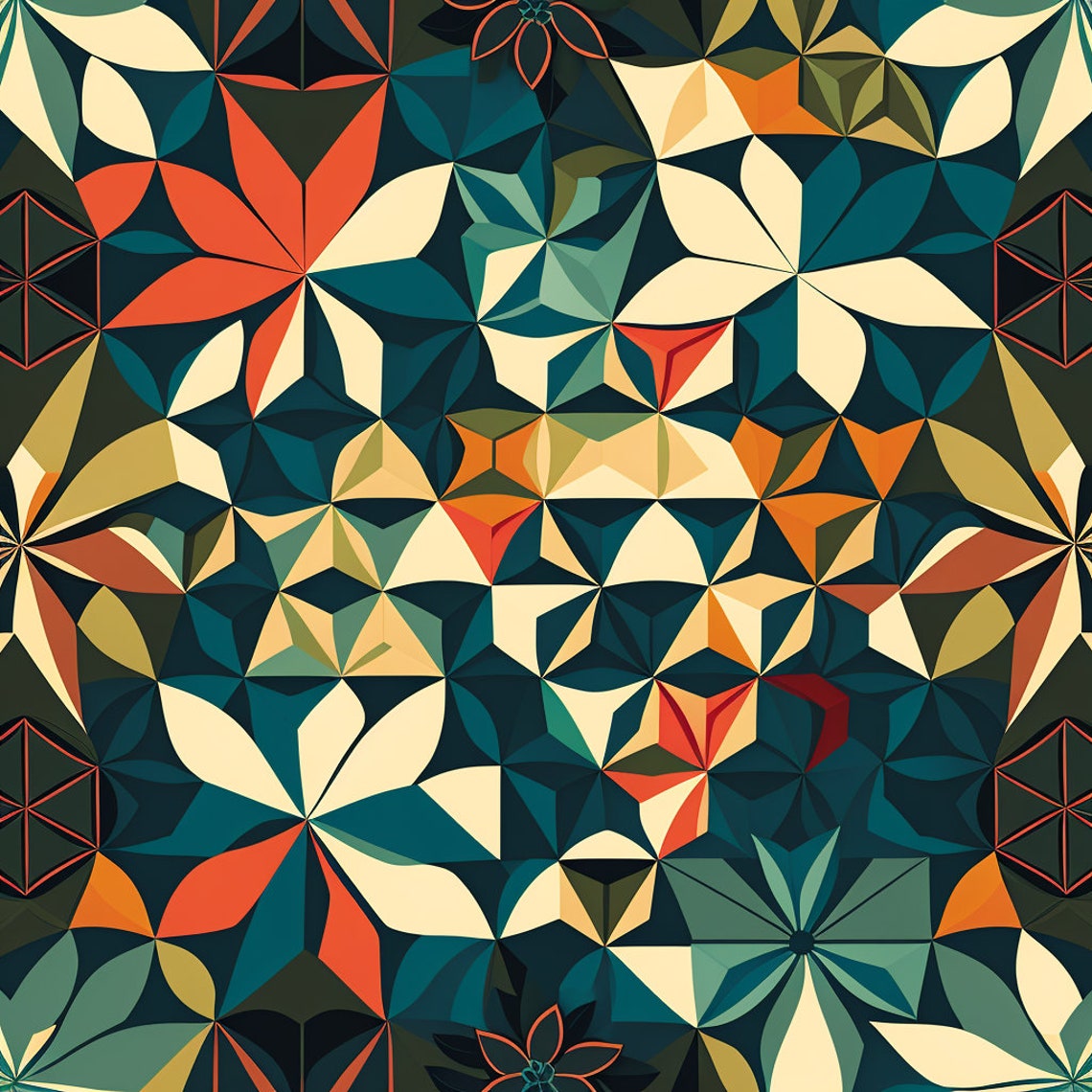 Geometric Floral Image, Pattern 2 "clip Art" - Etsy