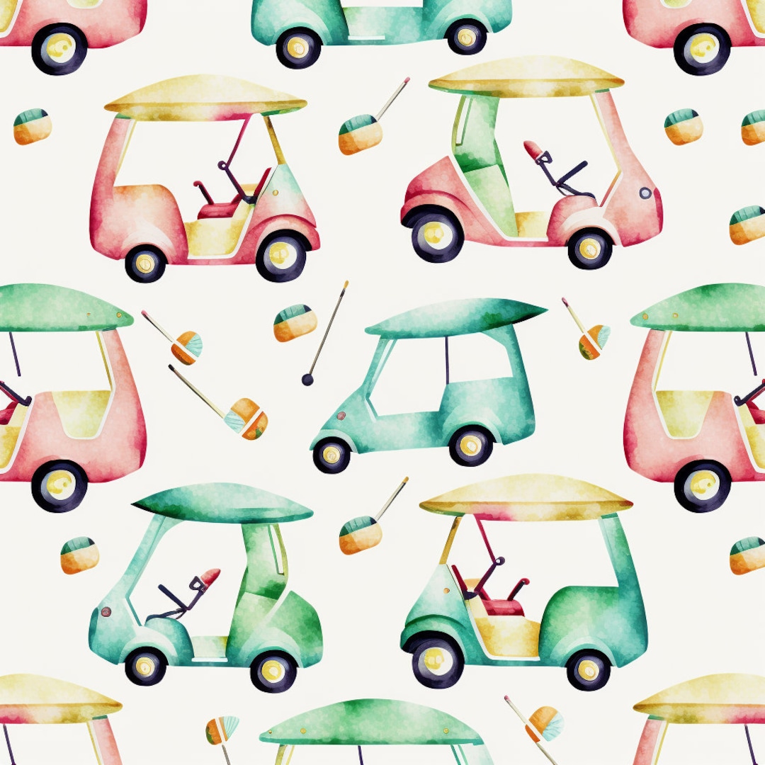 Golf-inspired Pattern Features a Variety of Golf-related Motifs ...