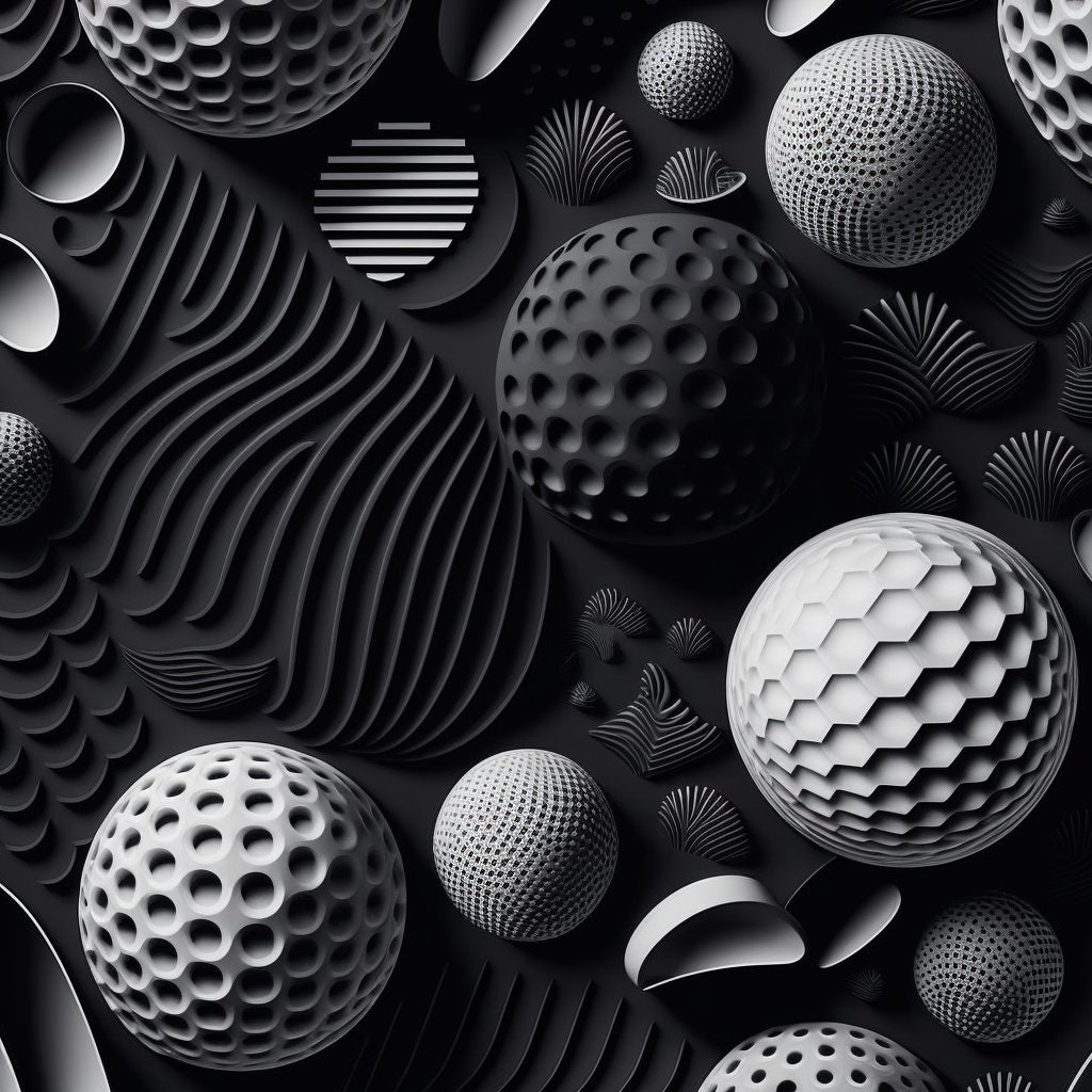 Golf-inspired Pattern Features a Variety of Golf-related Motifs ...